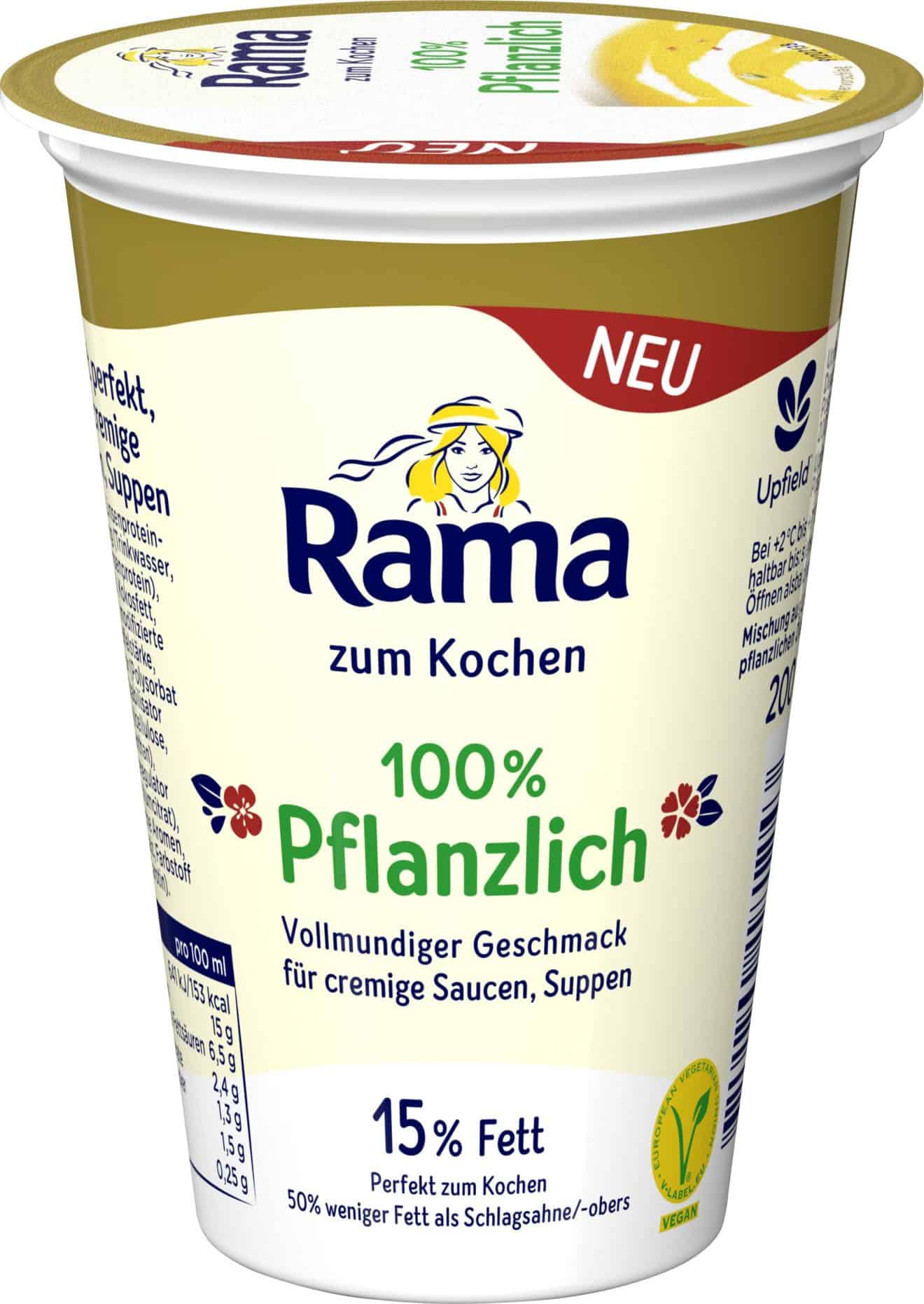 Rama launcht neue pflanzliche Sahnealternativen - vegconomist